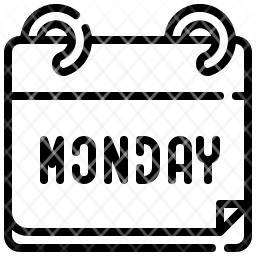 monday icon, cyber icon, time icon, date icon, schedule icon