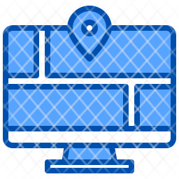 monitor icon, screen icon, location icon