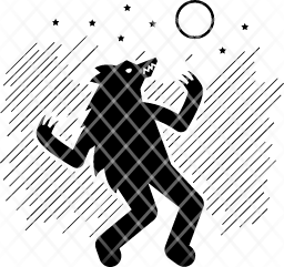 morph icon, werewolf icon, wolf icon, man icon, human icon, moon icon ...