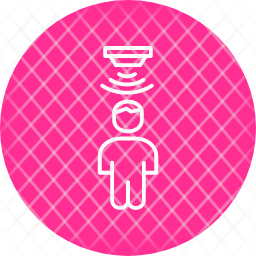 motion icon, sensor icon, connection icon, detection icon