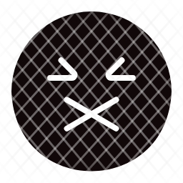 mute icon, emojis icon, emoticon icon, emoji icon, mounth icon, face ...