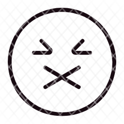 mute icon, emojis icon, emoticon icon, emoji icon, mounth icon, face ...