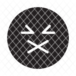 mute icon, emojis icon, emoticon icon, emoji icon, mounth icon, face ...