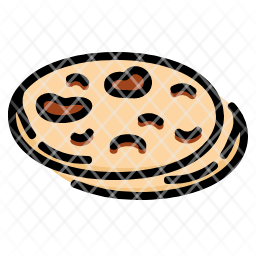 naan icon, bread icon, roti icon, chapati icon, indian icon, food icon ...