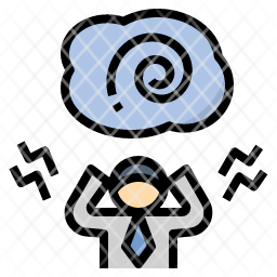 neuroticism icon, stress icon, confuse icon, disorder icon, blur icon