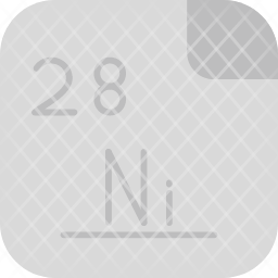 nickel icon, periodic icon, table icon, chemistry icon, atom icon ...