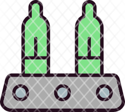 nixie icon, tube icon, electronic icon, glow icon, discharge icon ...