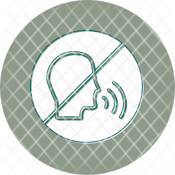 no icon, talking icon, forbidden icon, prohibited icon, sign icon ...