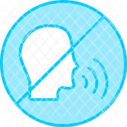 no icon, talking icon, forbidden icon, prohibited icon, sign icon ...