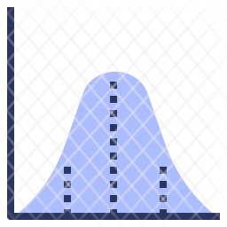 normal icon, distribution icon, curve icon, percentile icon