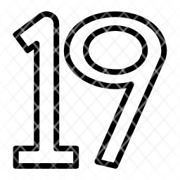 numbers icon, nineteen icon, number icon, character icon, design icon ...