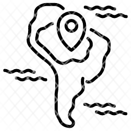 ocean icon, amazon icon, river icon, rainforest icon, travel icon, map ...