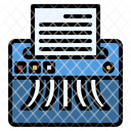 office icon, shredder icon, document icon, paper icon, device icon ...