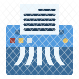 office icon, shredder icon, document icon, paper icon, device icon ...