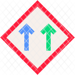 one icon, way icon, traffic icon, regulation icon, road icon, sign icon ...