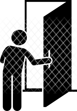 open icon, door icon, doorway icon, close icon, person icon, man icon ...