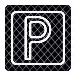 parking icon, bicycle icon, car icon, letter icon, p icon, sign icon ...