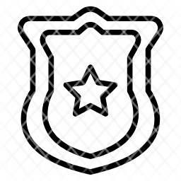 police icon, badge icon, cop icon, officer icon, identify icon, mark ...