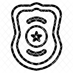 police icon, badge icon, cop icon, officer icon, identify icon, mark ...