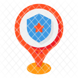 police icon, station icon, map icon, pin icon