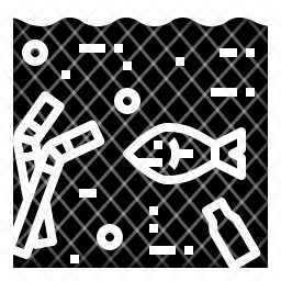 pollution icon, environment icon, straw icon, fish icon, waste icon