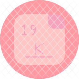 potassium icon, periodic icon, table icon, alkali icon, banana icon ...