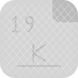 potassium icon, periodic icon, table icon, alkali icon, banana icon ...