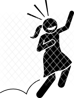 prance icon, prancing icon, woman icon, jumping icon, happy icon ...