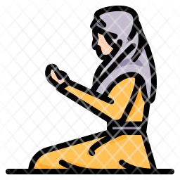prayer icon, muslim icon, woman icon, praying icon, islam icon, dua icon
