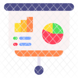 presentation icon, conference icon, bar icon, chart icon, analysis icon ...