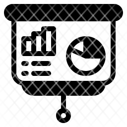 presentation icon, conference icon, bar icon, chart icon, analysis icon ...