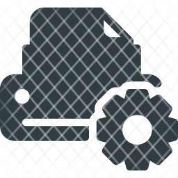 printer icon, settings icon