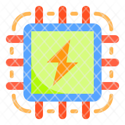 processing icon, power icon