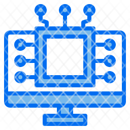 processor icon, ai icon, monitor icon, technology icon, artificial icon ...