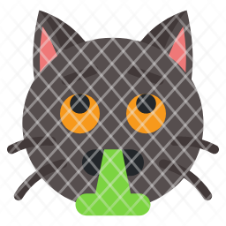 puke icon, cat icon, animal icon, expression icon, emoji icon, face icon