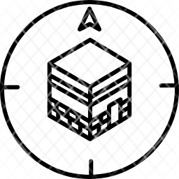 qibla icon, finder icon, kaba icon, khana icon, map icon, muslim icon