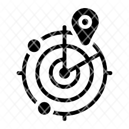 radar icon, position icon, area icon, location icon, pin icon, maps ...