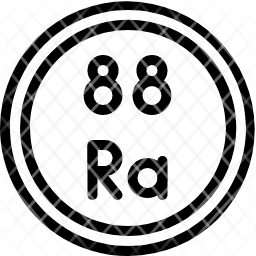radium icon, periodic icon, table icon, chemistry icon, metal icon ...