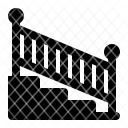 railing icon, handrails icon, fence icon, stairs icon, staircase icon ...