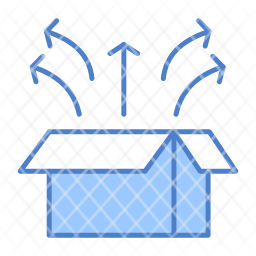 release icon, box icon, launch icon, open icon, product icon