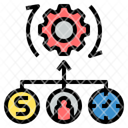 resource icon, management icon, control icon, business icon, process icon