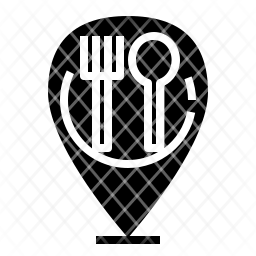 restaurant icon, location icon, landmark icon, eating icon, canteen ...