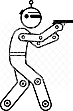 robot icon, android icon, enforcer icon, gun icon, police icon, cop ...