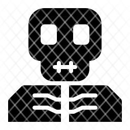 robot icon, skeleton icon, robotic icon, cyborg icon, head icon