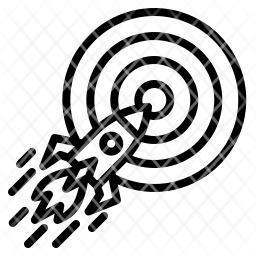 rocket icon, target icon, mission icon, goal icon, win icon