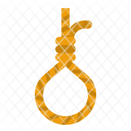 rope icon, suicide icon, death icon, penalty icon, gallow icon
