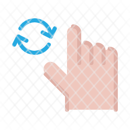 rotate icon, arrow icon, hand icon, gestures icon, direction icon ...