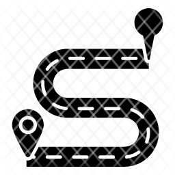 route icon, location icon, direction icon, gps icon, end to end icon