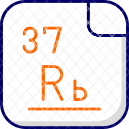 rubidium icon, periodic icon, table icon, chemistry icon, atom icon ...