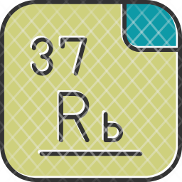 rubidium icon, periodic icon, table icon, chemistry icon, atom icon ...